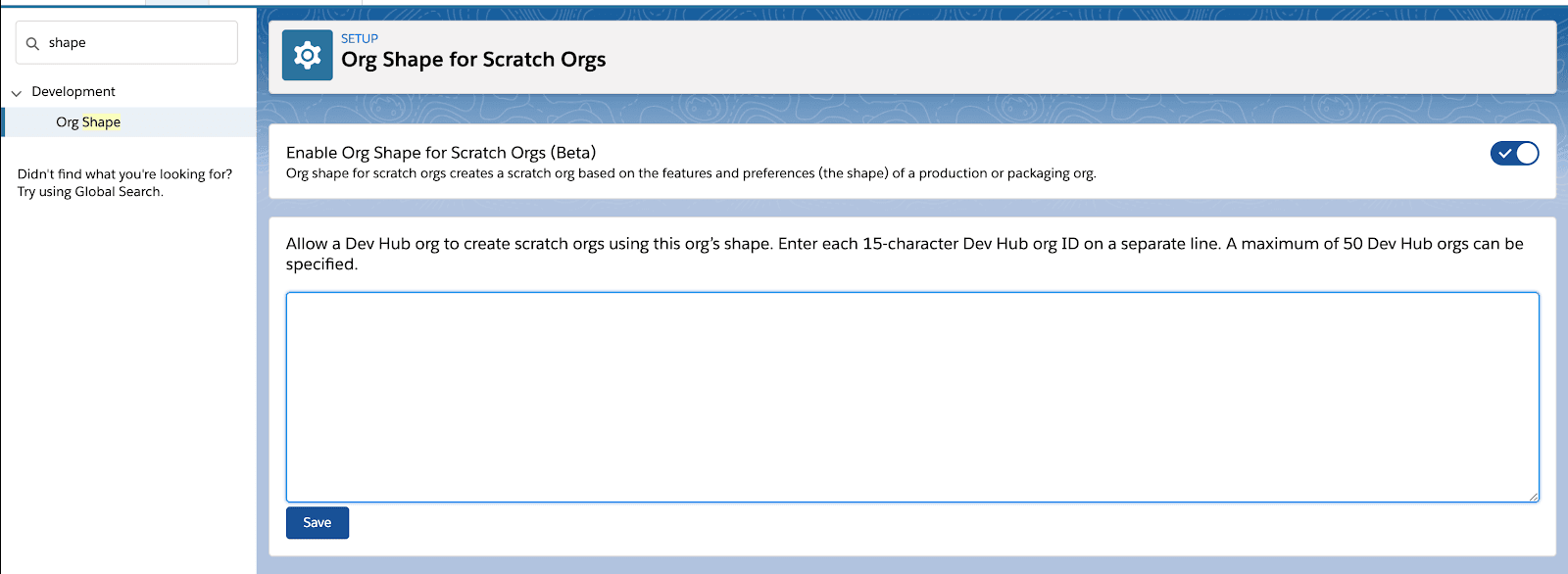 Create a Scratch Org Using an Org Shape in Salesforce | Onilab Blog