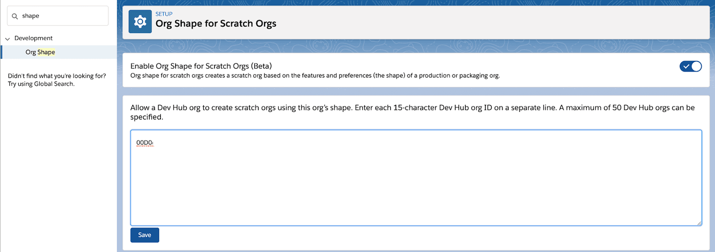 Create a Scratch Org Using an Org Shape in Salesforce | Onilab Blog