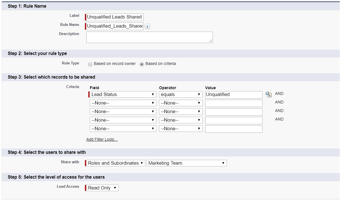 Sharing Rules in Salesforce | Onilab Blog