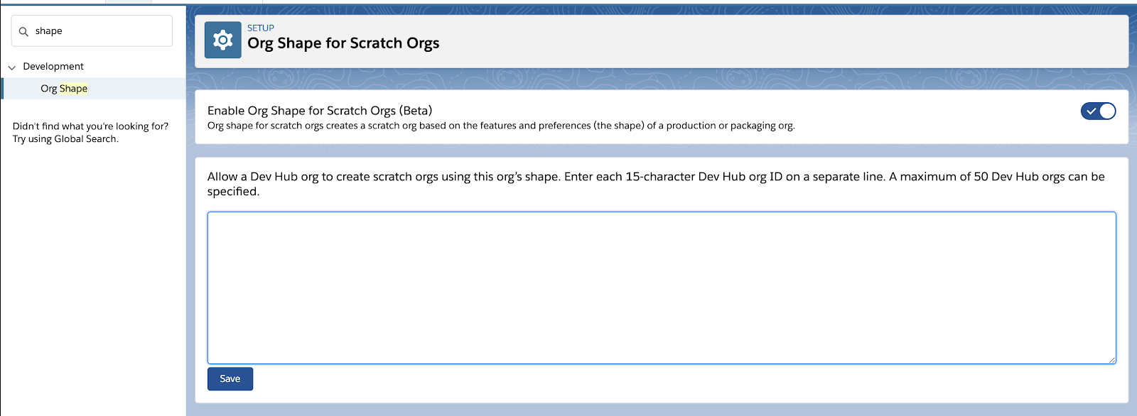 Create A Scratch Org Using An Org Shape In Salesforce Onilab Blog